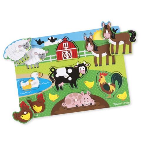 Farm Animals Peg Puzzle – Toy Town