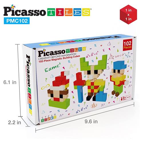 Picasso Tiles 102pc Magnetic Building Cubes – Toy Town