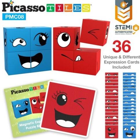 Picasso Tiles Magnetic Expression Puzzle Blocks – Toy Town