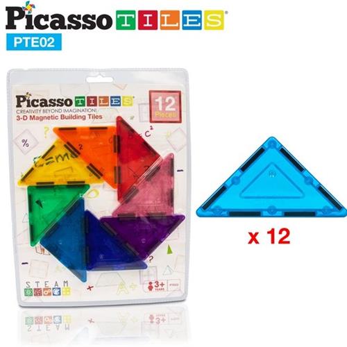 Picasso Tiles Right Triangle Expansion Pack 3D Magnetic Tile set – Toy Town