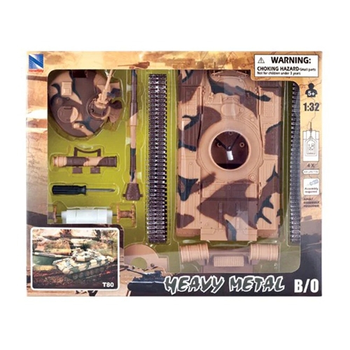 Modern Tank Battery-Operated Model Kit – T80 Tank – 1:32 Scale – Toy Town